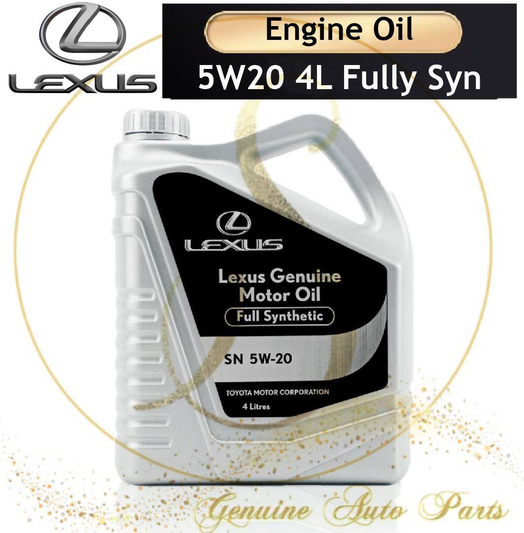 100% Lexus Toyota Engine Oil Fully Synthetic 5W20 4L Motor Oil Toyota ...