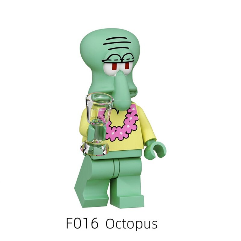 SpongeBob Minifigures Patrick Squidward Squirrel Building Block ของเล่น ...