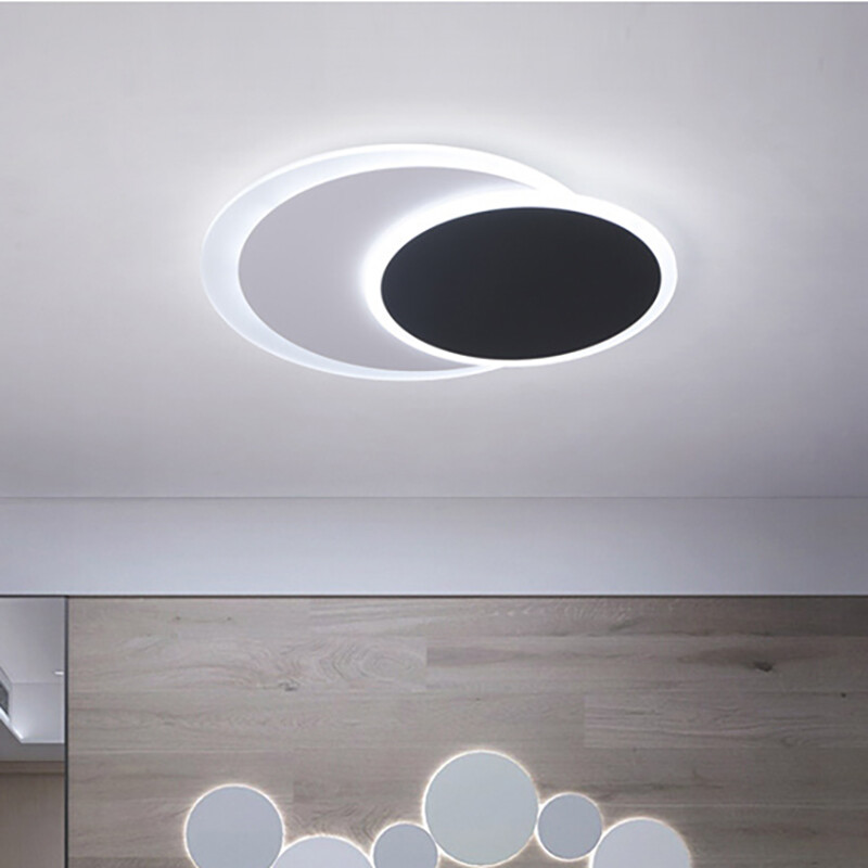 YONUO อะคริลิค Led โคมไฟติดเพดาน Nordic สไตล์โมเดิร์นห้องนั่งเล่นห้องนอน Study โคมไฟติดเพดานตก ...