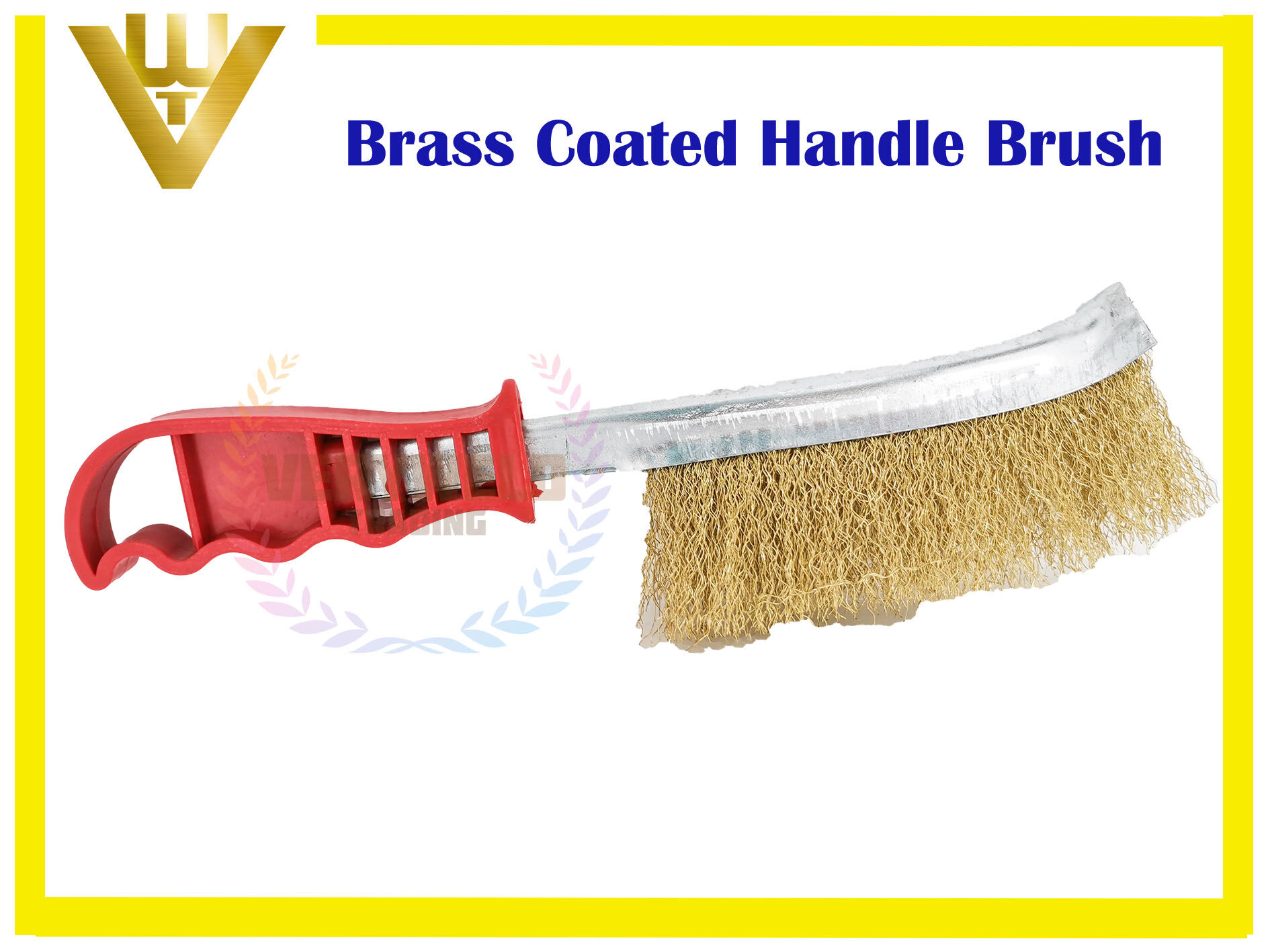 Brass Coat Steel Wire Brush Red Handle (Berus Dawai) | Lazada