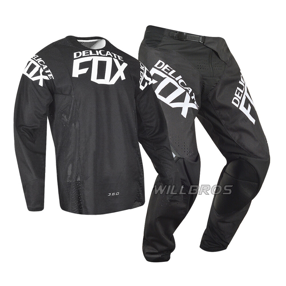 ที่ละเอียดอ่อน Fox MX 360 Kila Racing สีเทากางเกงขายาวเสื้อรถจักรยาน ...
