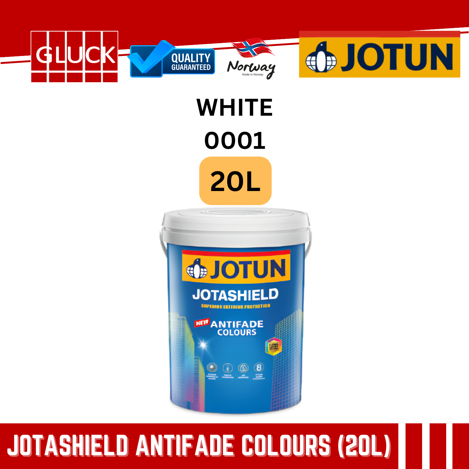 Jotun Jotashield Antifade 20L - 0001 WHITE (Soft Sheen) (8 years ...