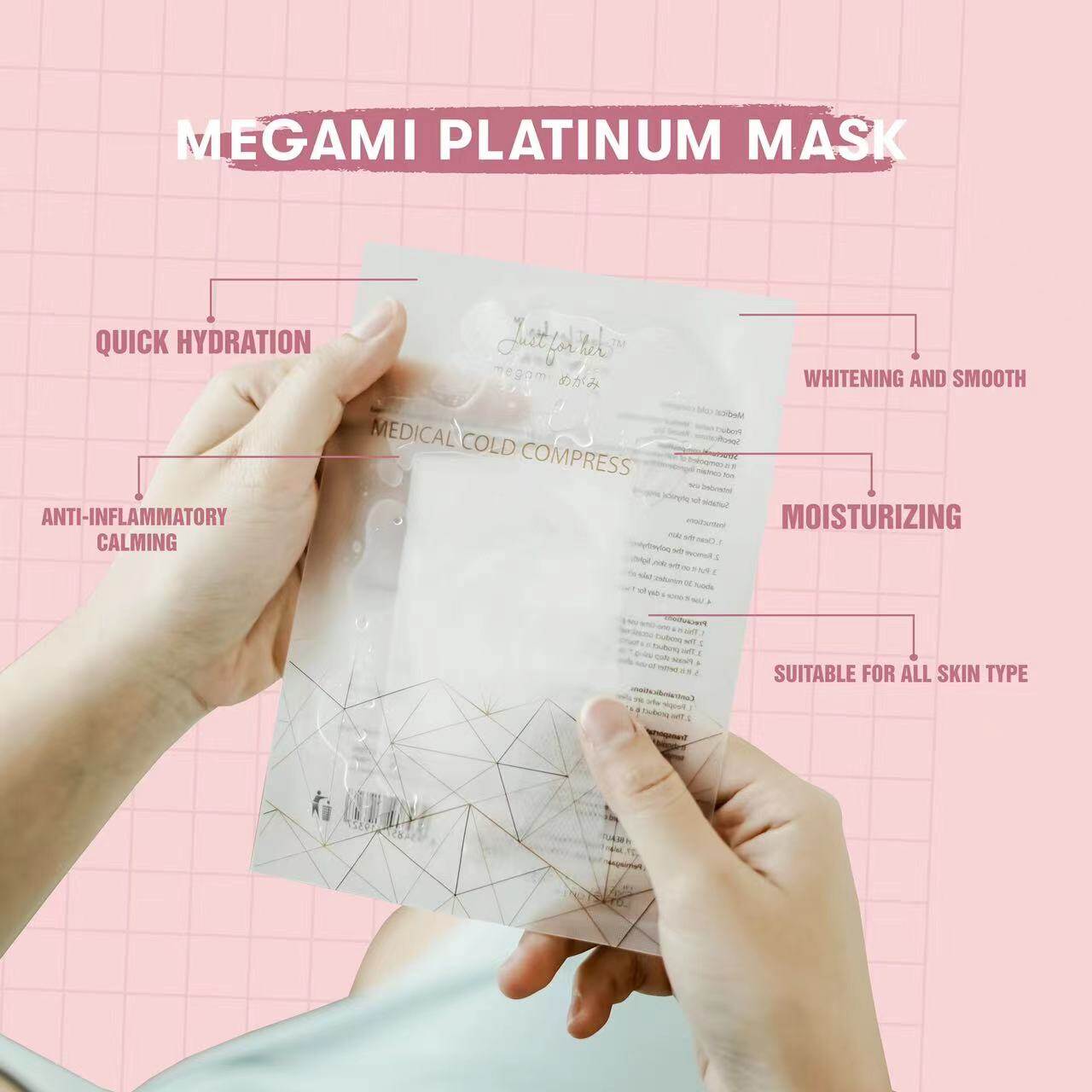 MEGAMI PLATINUM MASK - MEDICAL COLD COMPRESS MASK, SUITABLE FOR SUPER ...