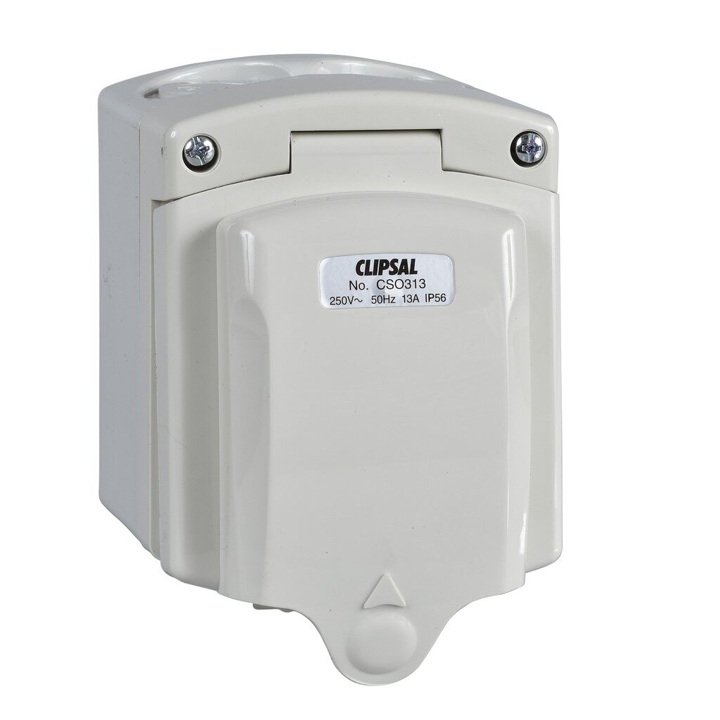 [CSO313GY] Schneider Electric Kavacha 13A 250V Surface Mount Single Gang Socket Outlet IP56 | Lazada