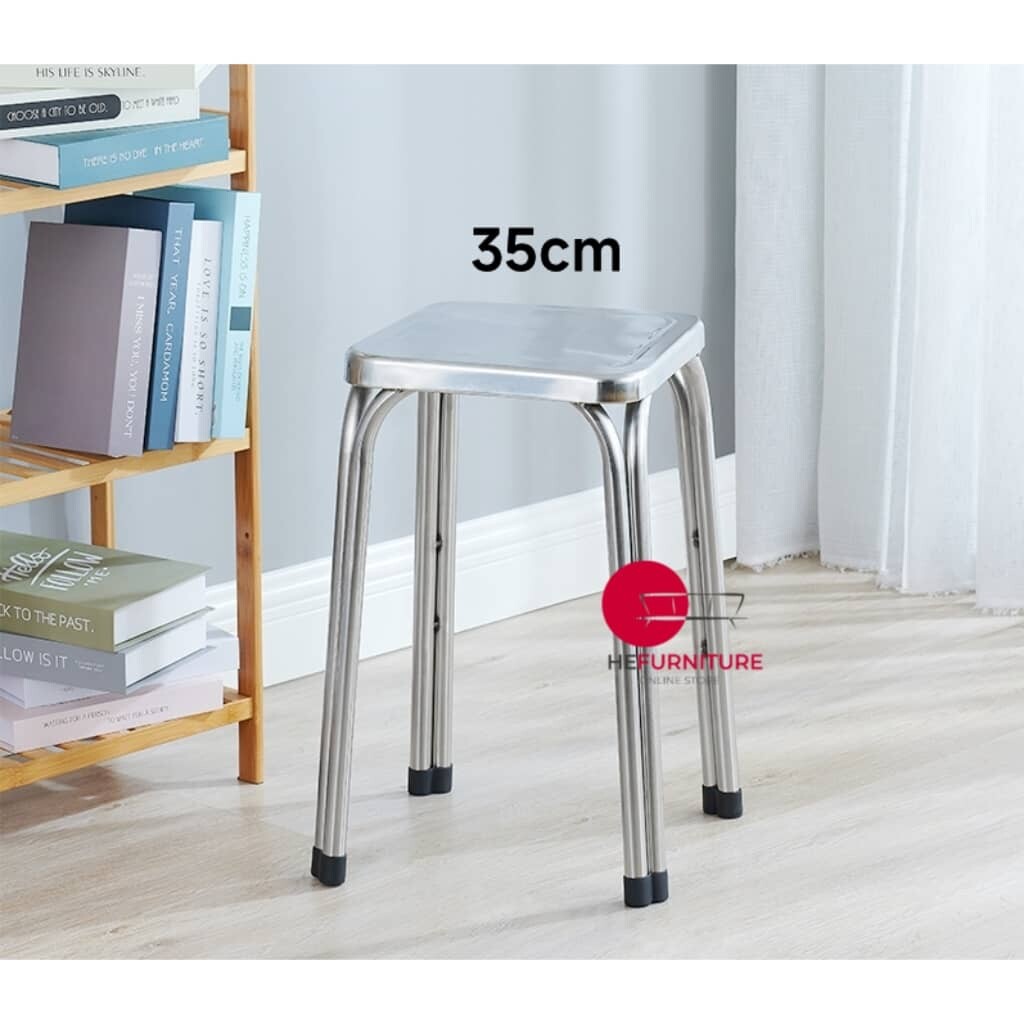 Stainless Steel Stool / Square / Outdoor Indoor Chair / Portable ...