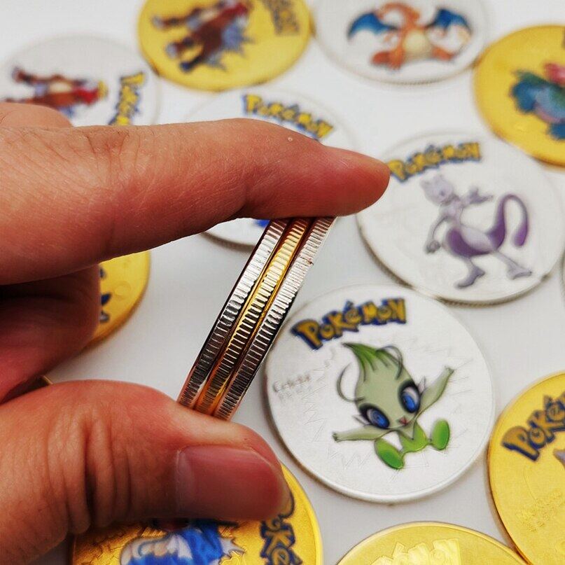 Pokemon Coins Metal Silver Mewtwo Coins Anime Commemorative Coin ...