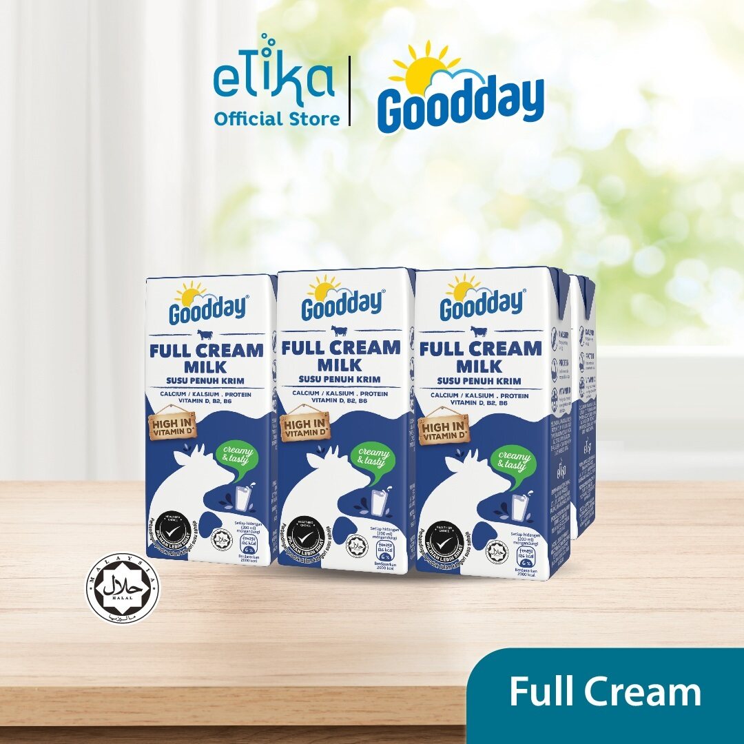 Goodday UHT Chocolate/Strawberry/Full Cream/Low Fat Milk 200ml x 6 packs cluster | Lazada