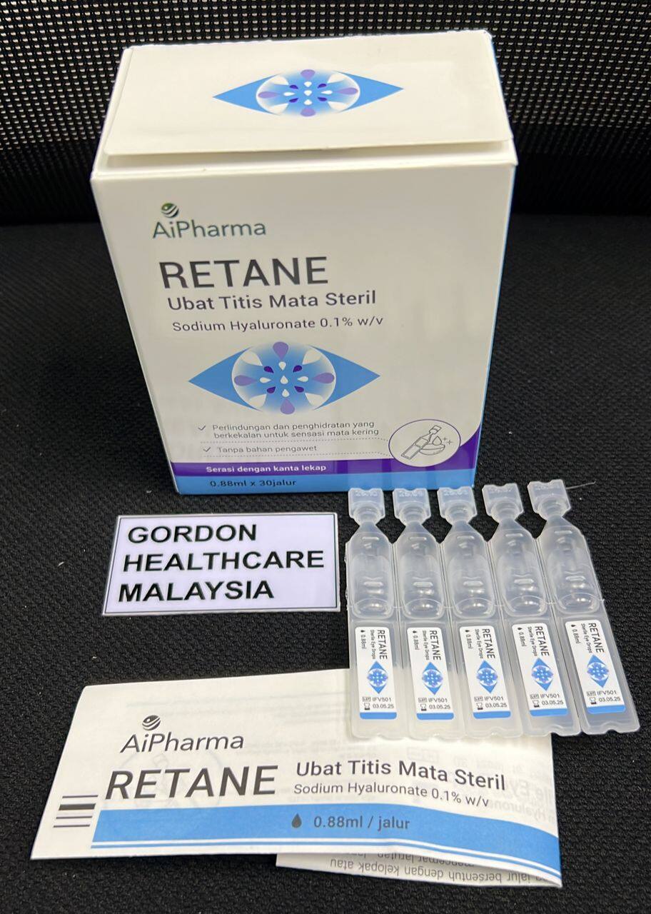 AiPharma Retane Sterile Eye Drops (0.88ml x 30's) 无菌眼药水 TITIK MATA ...