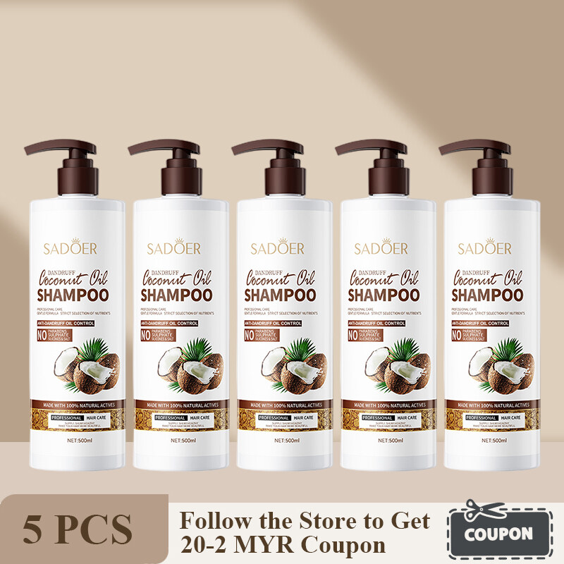 SADOER Coconut Oil Nourishing Anti Dandruff Shampoo Psoriasis Shampoo Itchy Scalp Oil Control ...