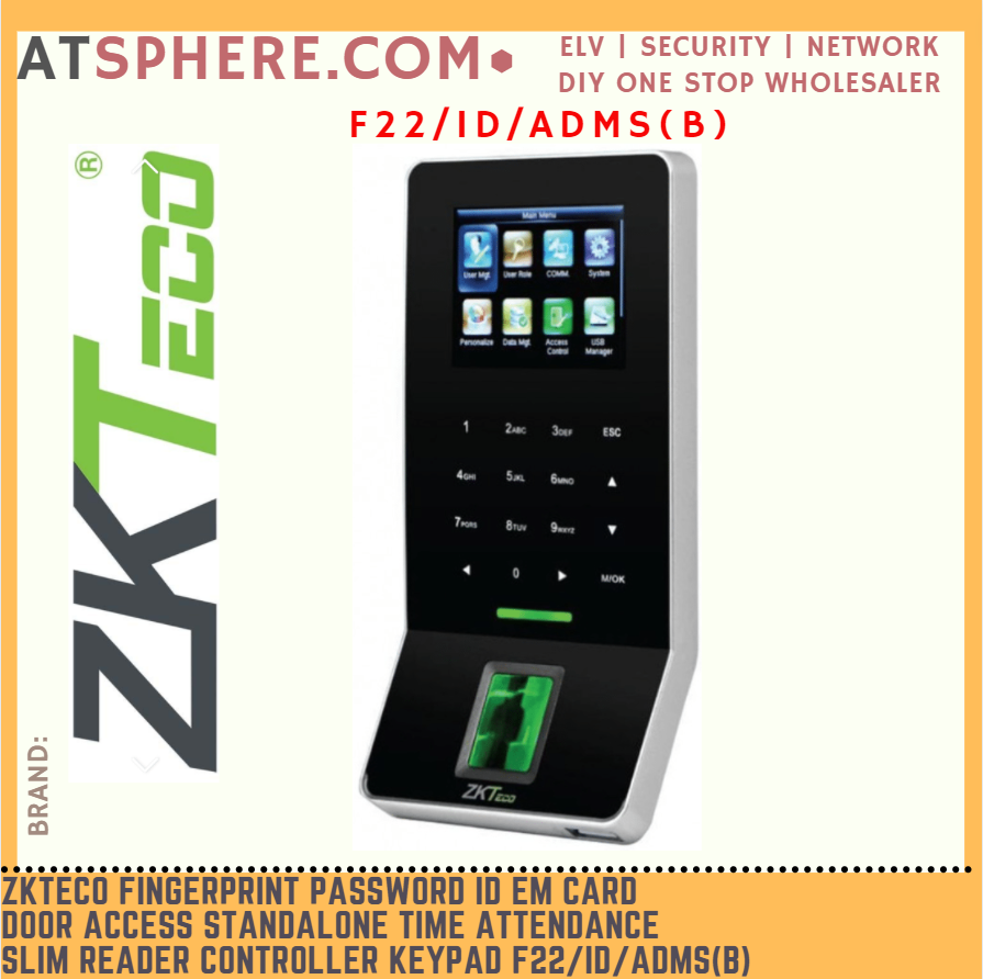 ZKTeco Fingerprint Password ID EM Card Door Access Standalone Reader Keypad Controller Time ...