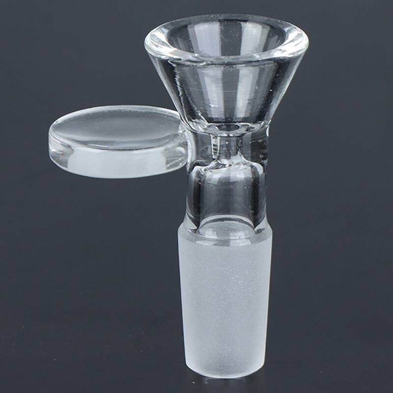 14mm/ Glass Joint Clear Slide Male Glass Bowl Filter Pipe Mouthpiece ...