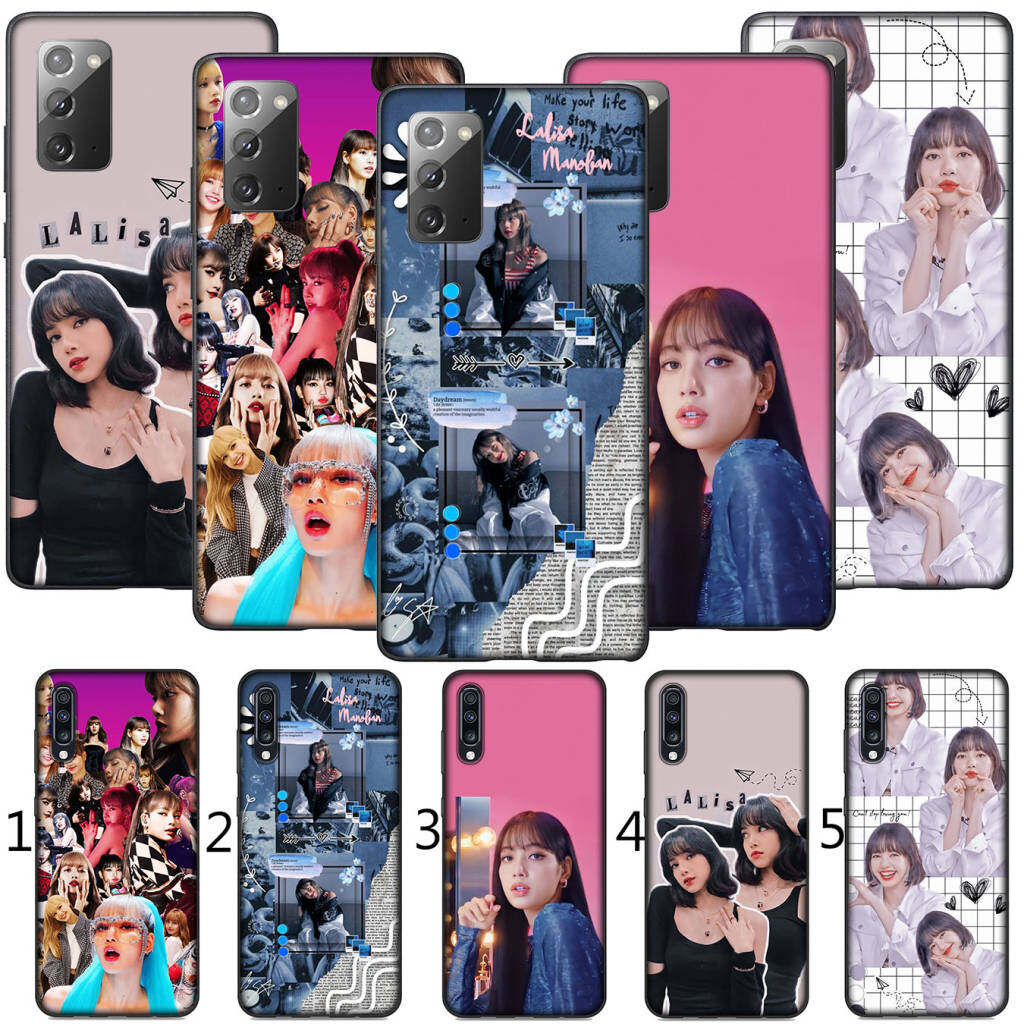 Soft ซิลิโคน GTC17 Blackpink Lisa สีดำสีชมพูเคสโทรศัพท์ Samsung Galaxy A01 A02 M02 A02s A03s A11 ...
