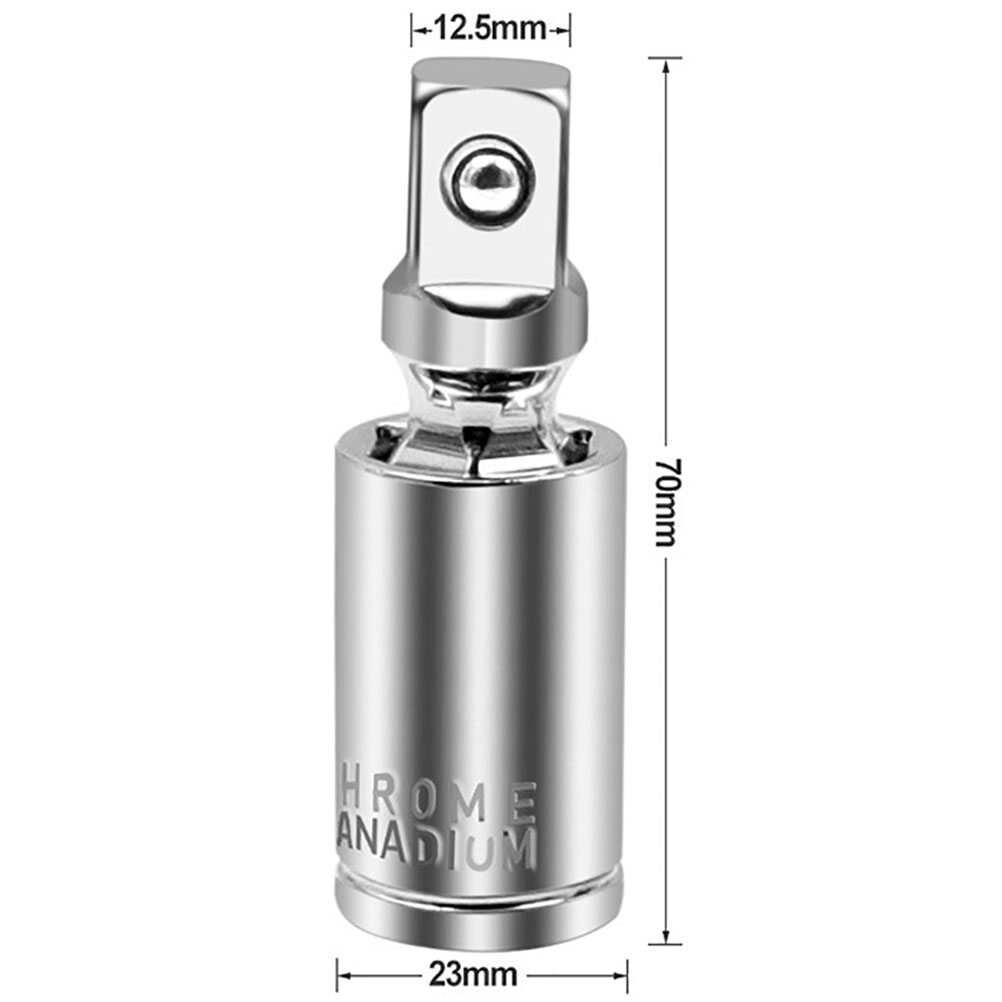 3Pcs 1/4" 3/8" 1/2" Impact Swivel Universal Joint Air Impact Socket Set ...