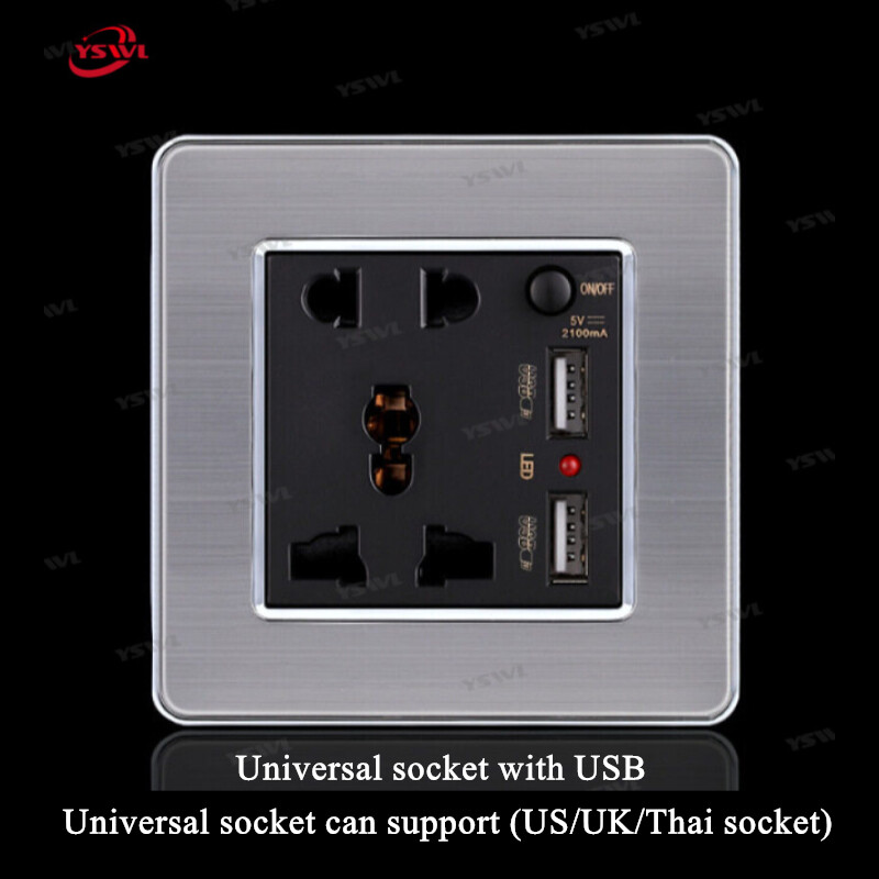 YSWL Modern Wall Switch Light Universal Socket Outlet 10-16A มาตรฐาน ...