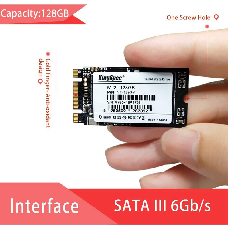 KingSpec M.2 SSD 2242 NGFF 128GB ภายในโซลิดสเตทไดรฟ์ SATA 6กิกะไบต์/วินาทีสำหรับ Ultrabook ...