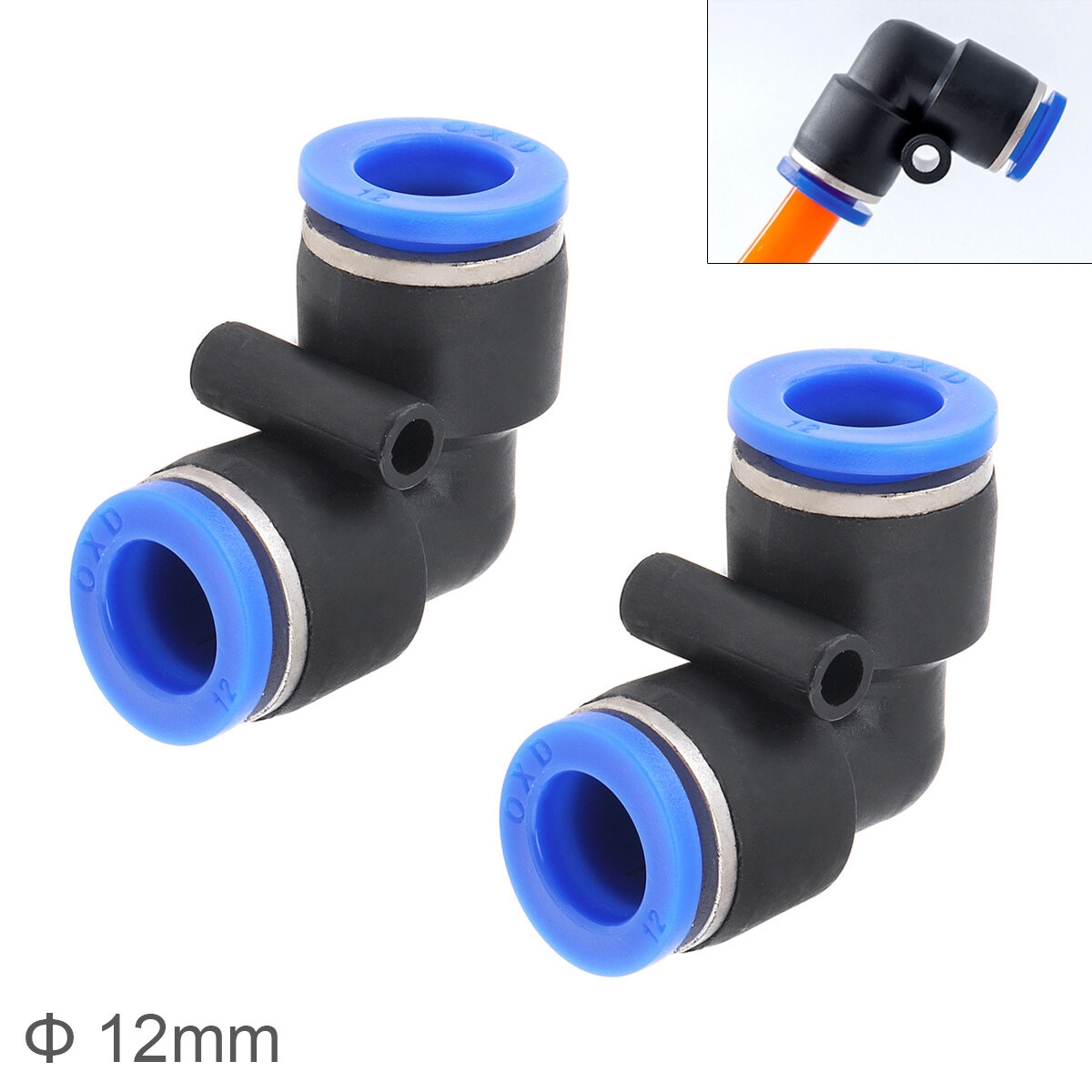 TORO 2pcs 4mm L Shaped Elbow Plastic Two-way Pneumatic Quick Connector ...