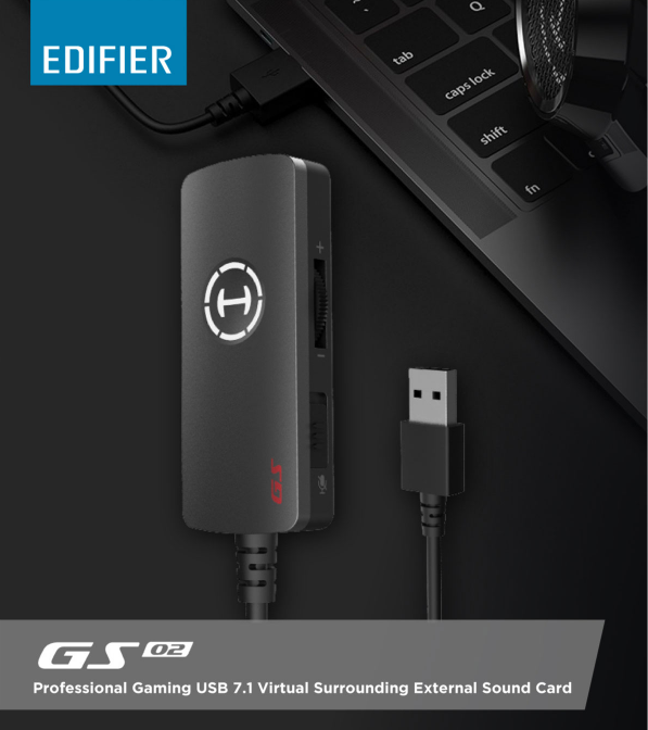# EDIFIER GS02 - USB Soundcard with Virtual 7.1 Surround Sound # [BLACK ...
