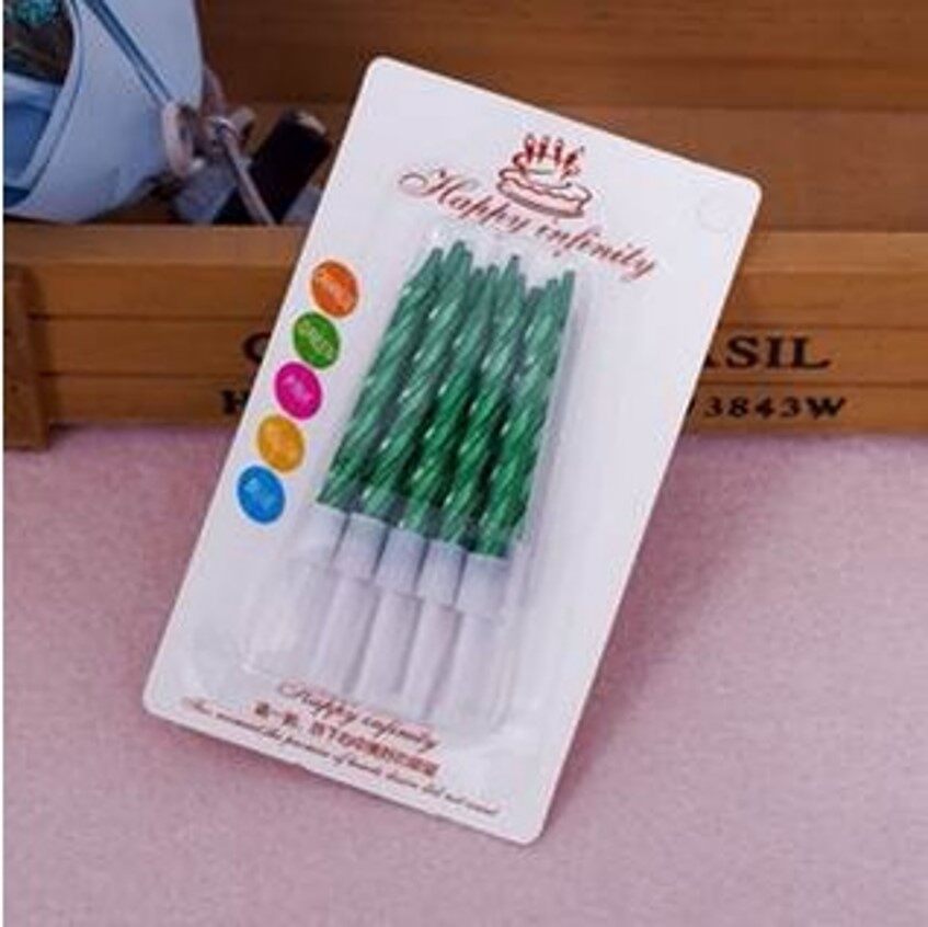 The Gift 10pcs/set Cake Candle Basic Metallic Bright Colours / Birthday ...