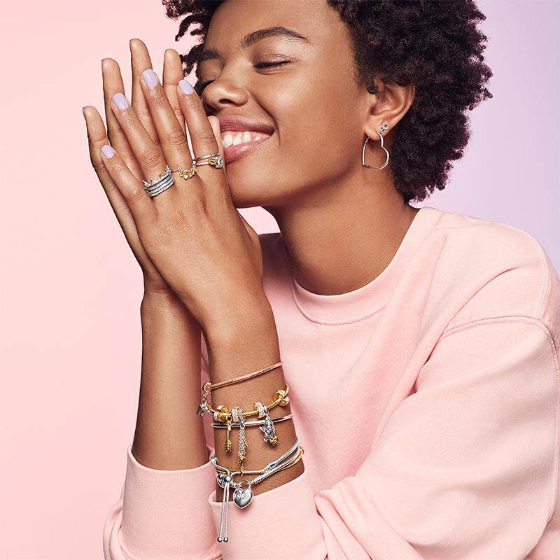 Pandoraˉ Playful Love 925 Silver Earrings Hook 297822 New Simple ...