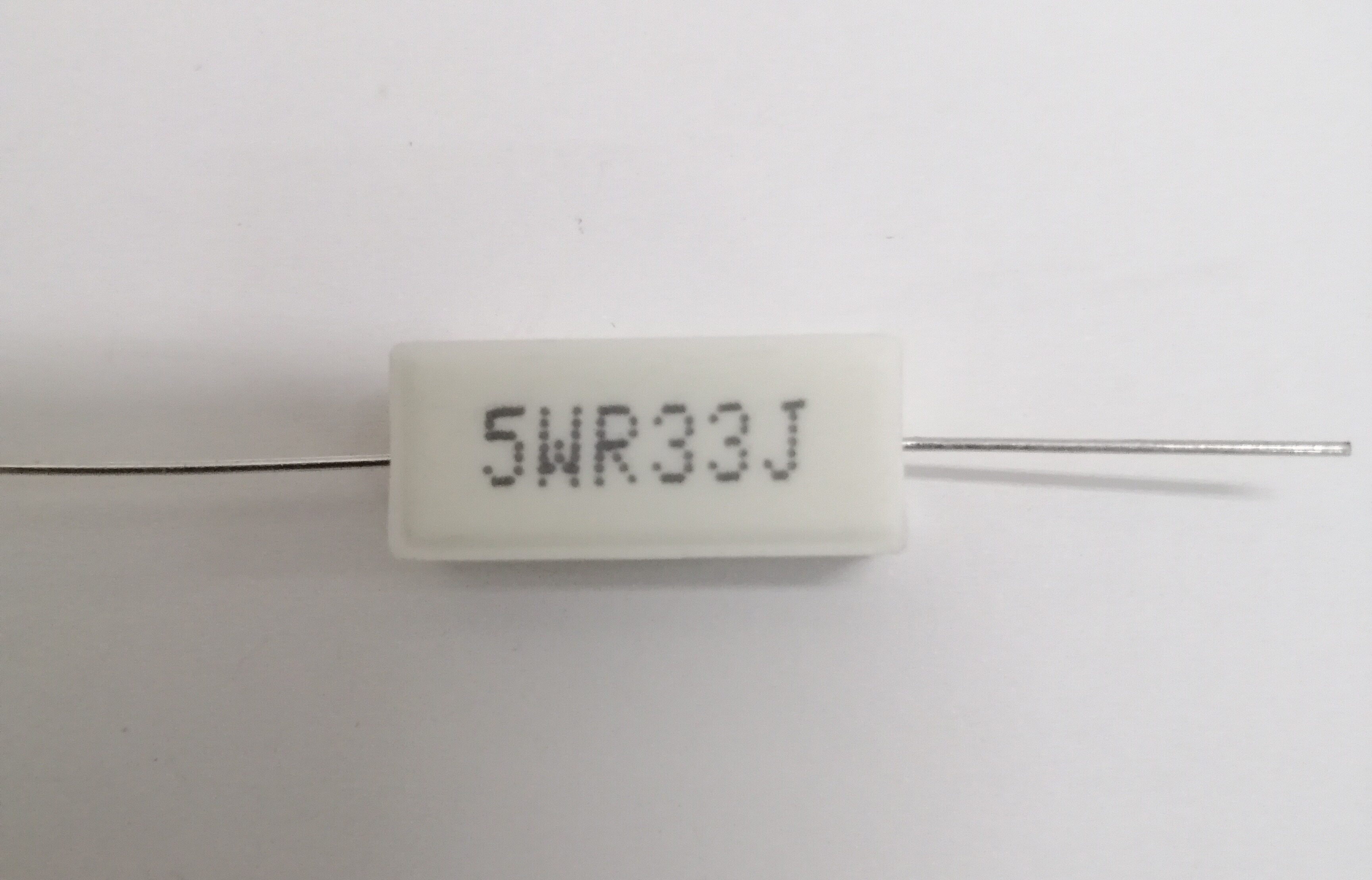 2 PCS 0.33R ±5% 5W, Axial Lead Through Hole Wirewound Cement Resistor ...