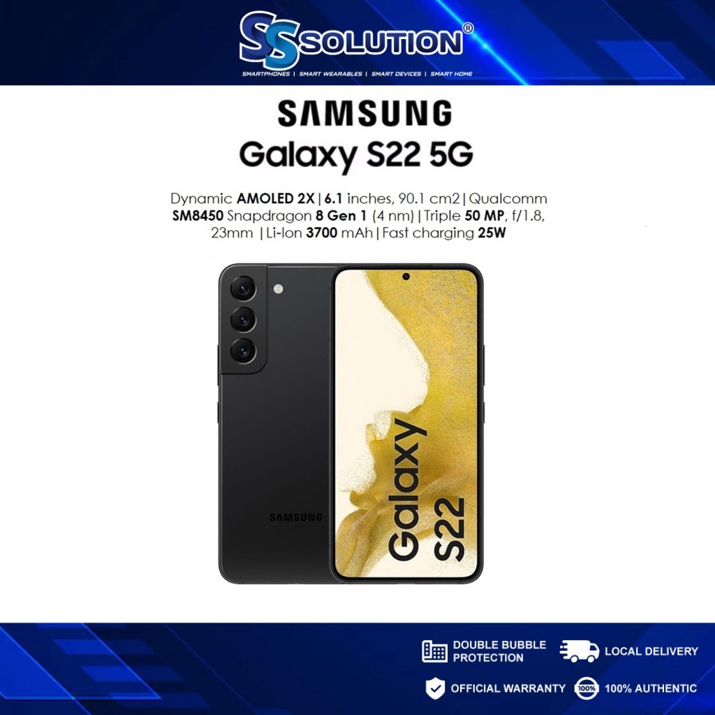 Samsung Galaxy S22 5G (8GB + 128GB/ 8GB + 256GB) Snapdragon® 8 Gen 1 ...