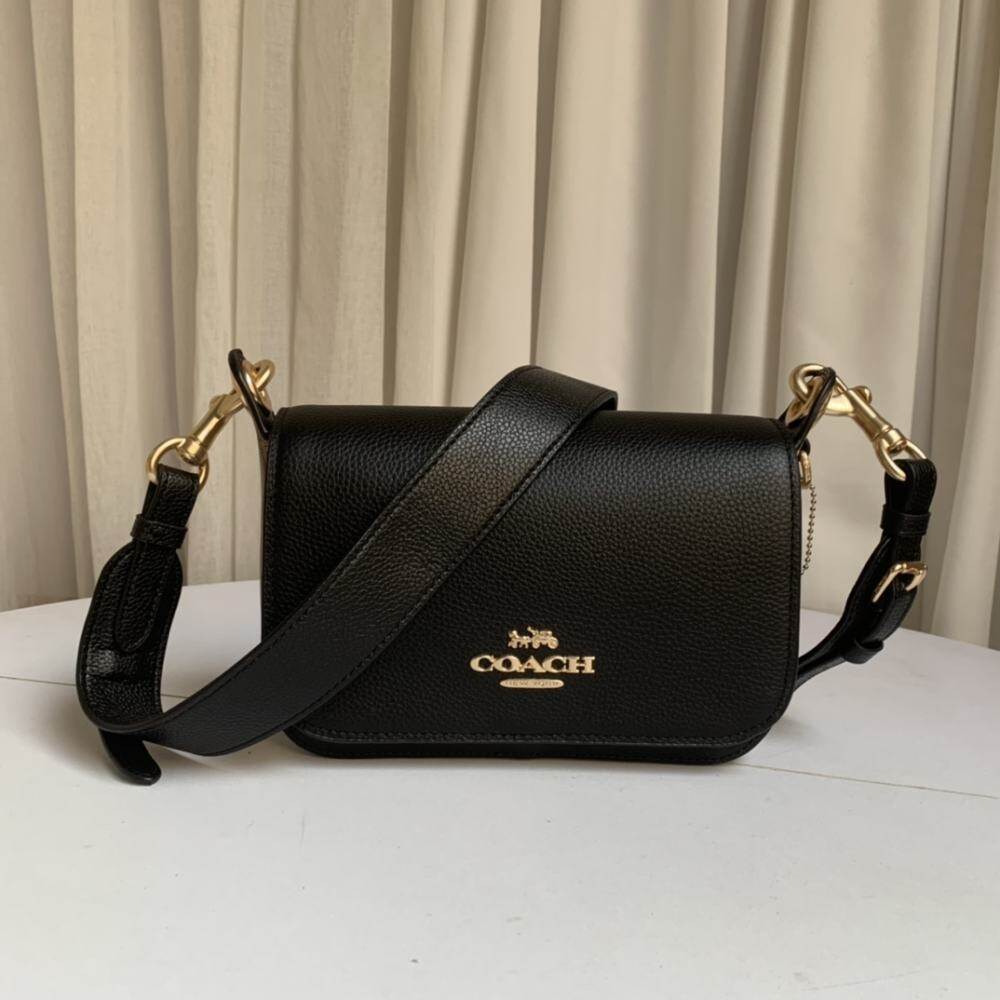 Coach ladies fashion one-shoulder messenger bag carriage flip saddle ...