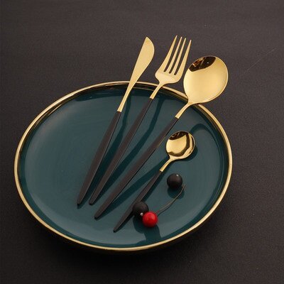 Nordic Stainless Steel Cutlery Set Spoon/Fork/Knife/Teaspoon Gaya ...
