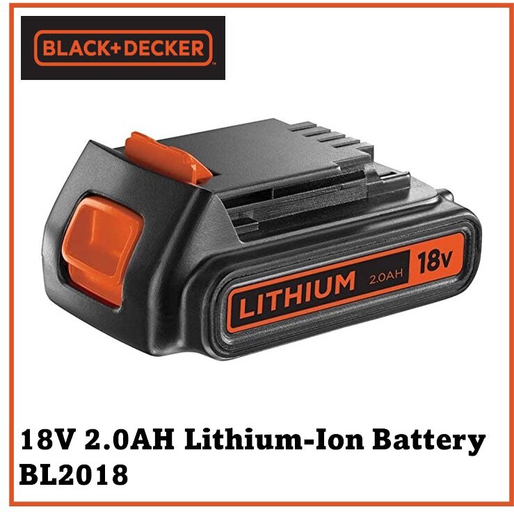 Black & Decker Original 18V 2.0AH Li-Ion Battery BL2018 Black+Decker ...