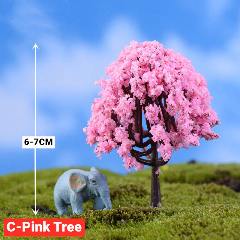 FY Miniature Mini Flower Tree Sakura Coconut Tree Fairy Garden ...
