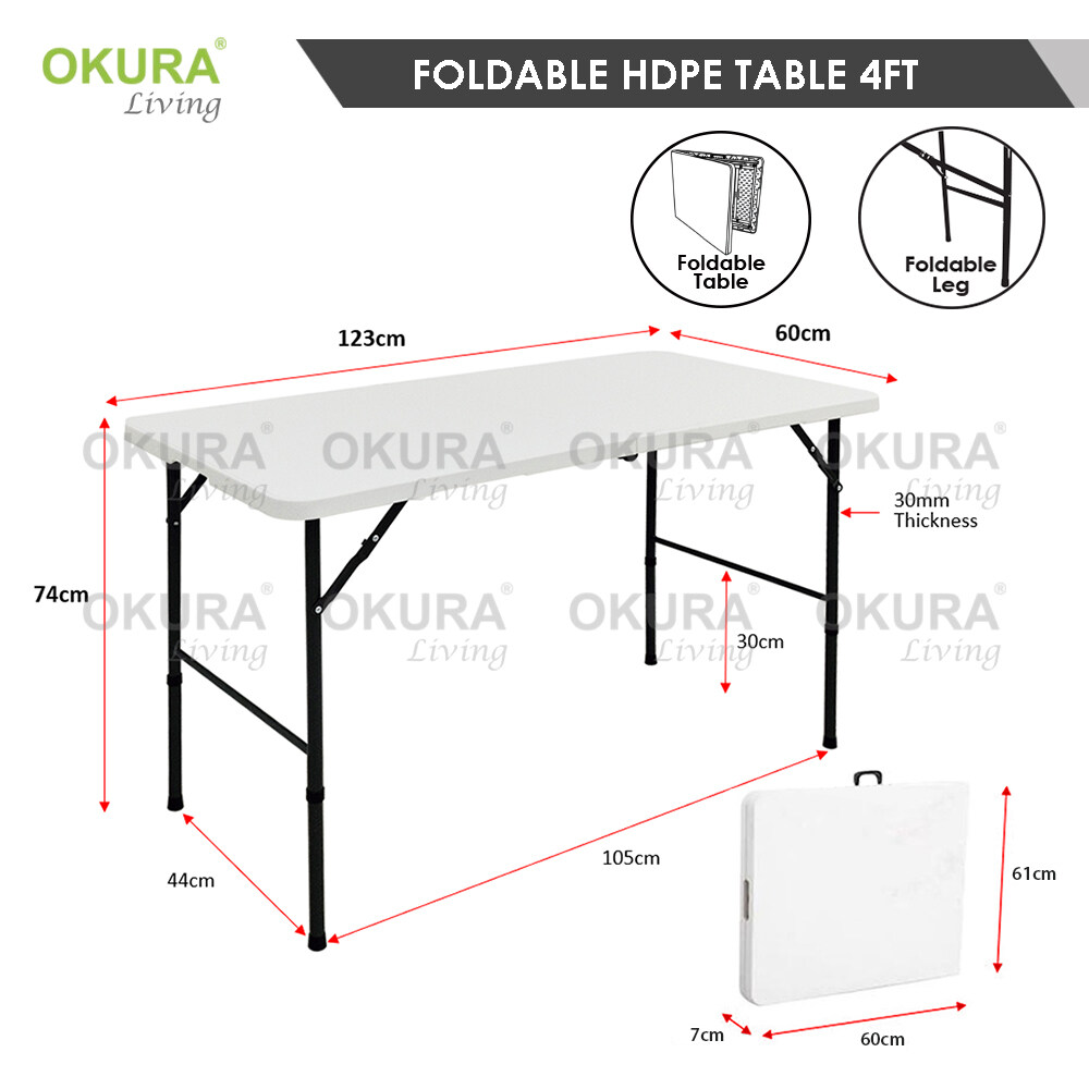 OKURA 6ft Foldable Banquet Table Event / Catering / Hall / Buffet ...