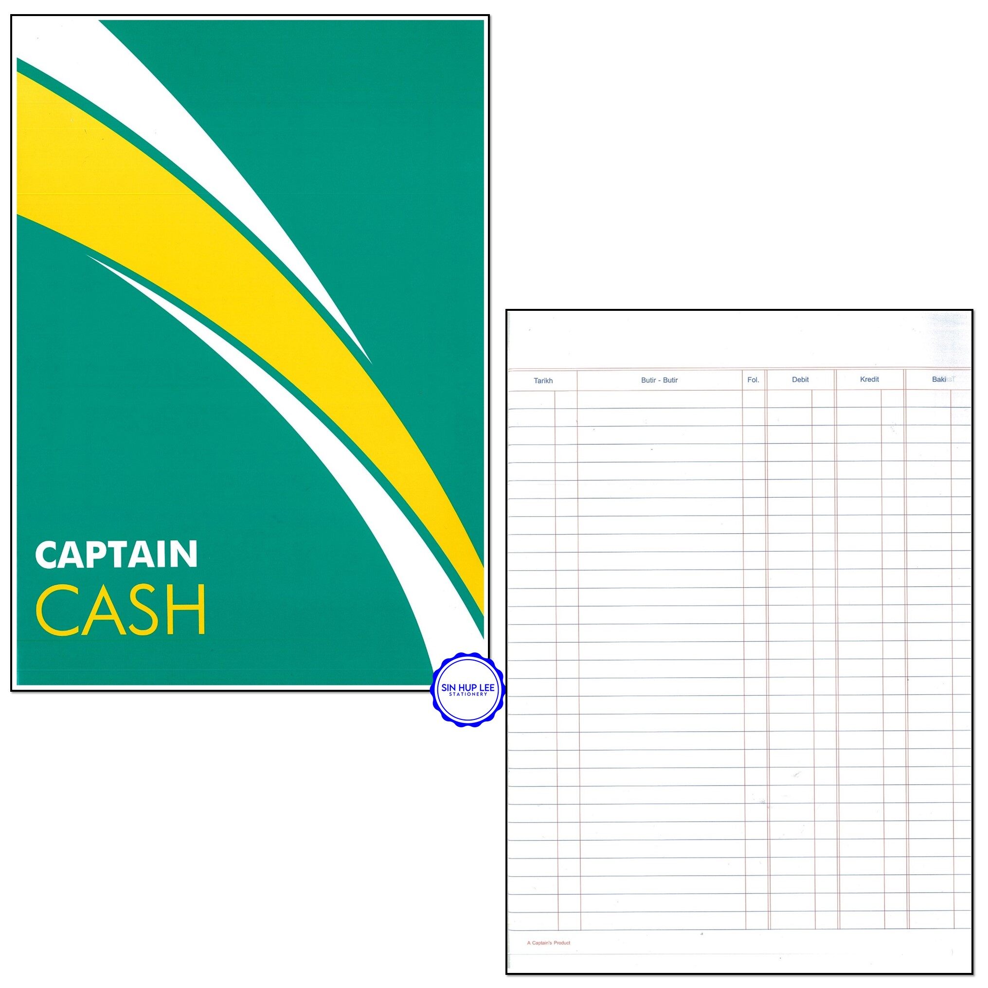 Captain Account Book Cash / Ledger / Journal Book 40 Pages Buku Kira ...