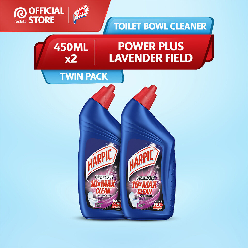 Harpic Power Plus (450mlx2) / Active Gel (500mlx2) Disinfectant Toilet Bowl Cleaner (White ...