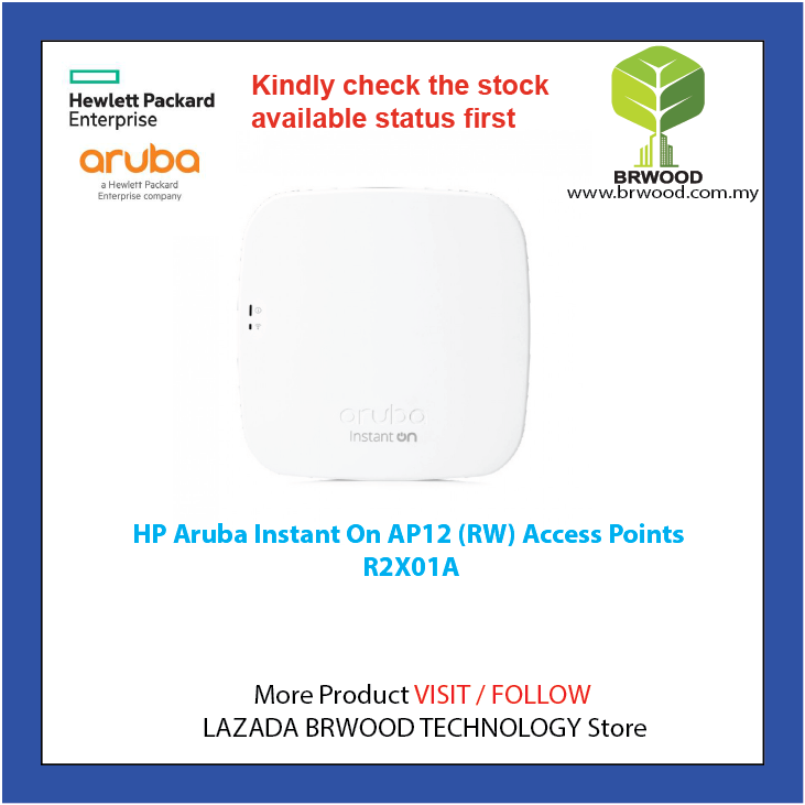 HP ARUBA R2X01A: ARUBA INSTANT ON AP12 (RW) ACCESS POINTS | Lazada