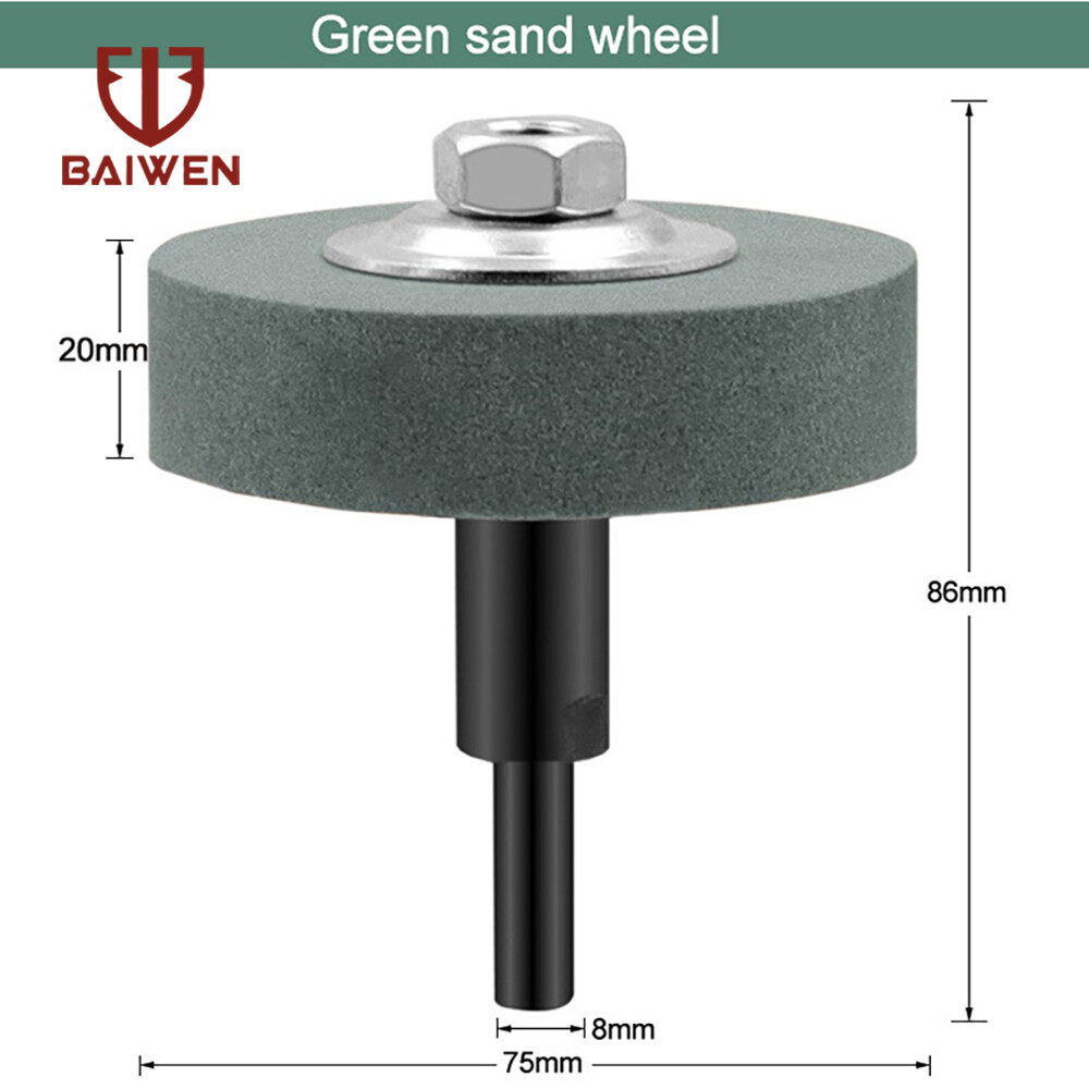 BAI WEN 75mm Ceramic Stone Grinding Wheel Silicon Carbide/White ...