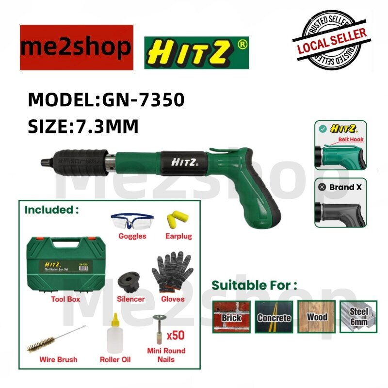GN-7350 HITZ (7.3MM) MINI NAILER GUN SET | Lazada