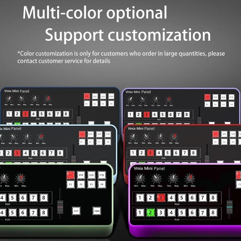 แผงควบคุม TYST Vmix Mini Switcher MIDI2.0สวิตช์บันทึกวิดีโอสำหรับ Vmix ...