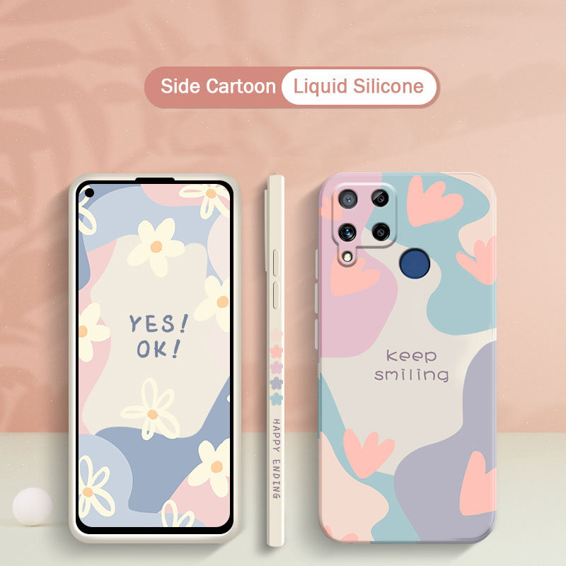 JieFie ดอกไม้โทรศัพท์สำหรับ Realme C15 / C12 / C11 / C11 2021 / C21Y ...