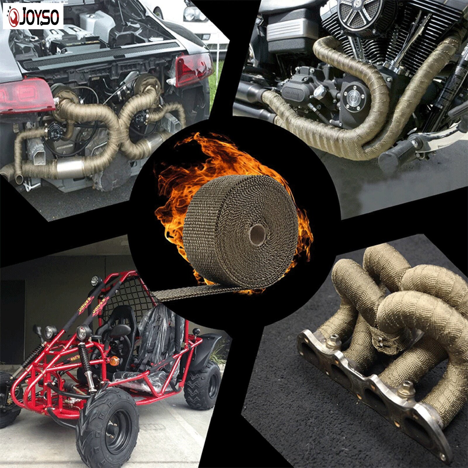 JOYSO Selotip Pelindung Pipa Tahan Api, Pita Instalasi Mudah untuk ...