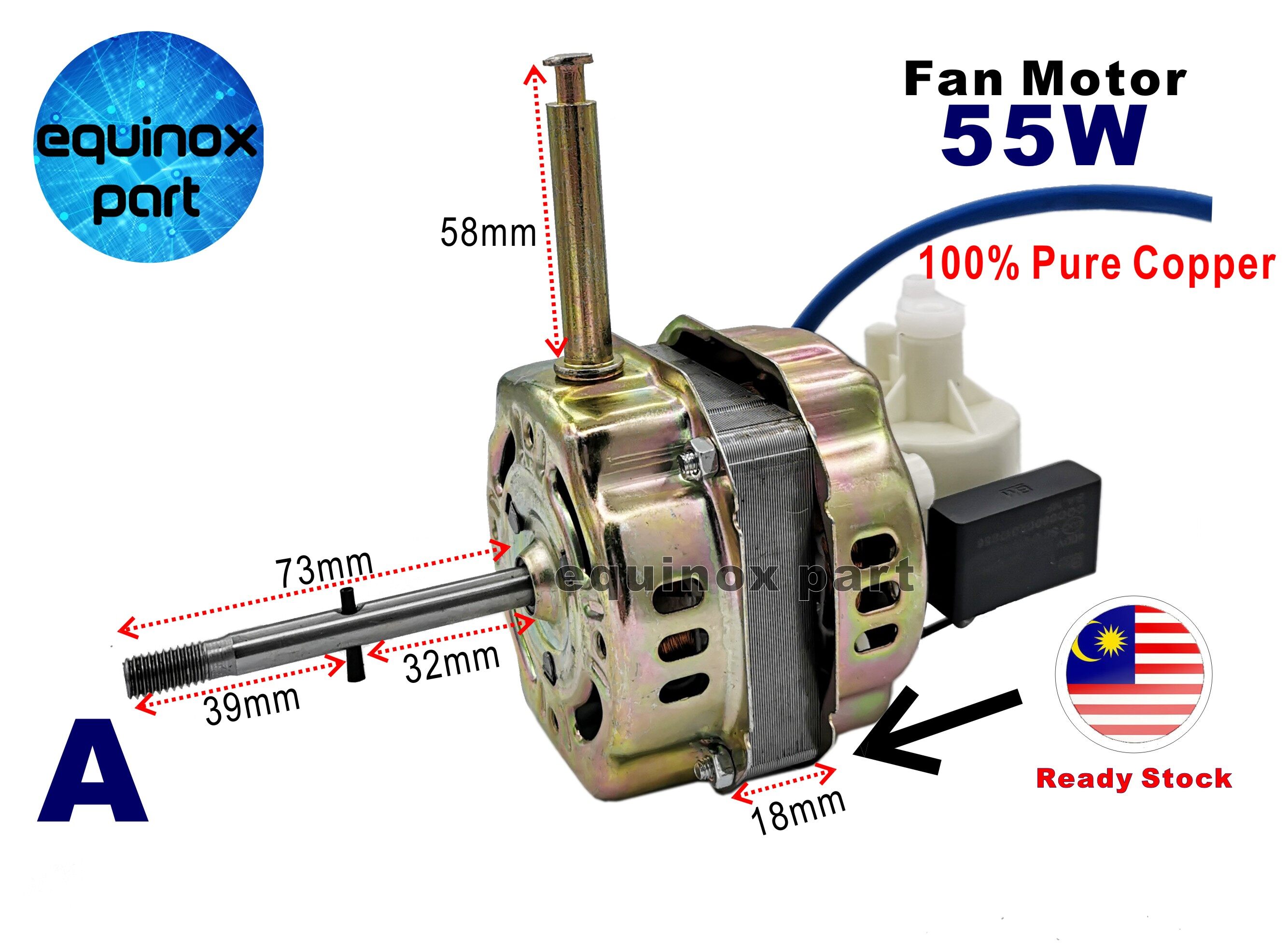 Table / Stand Fan Motor 55W (Pure Copper) | Lazada