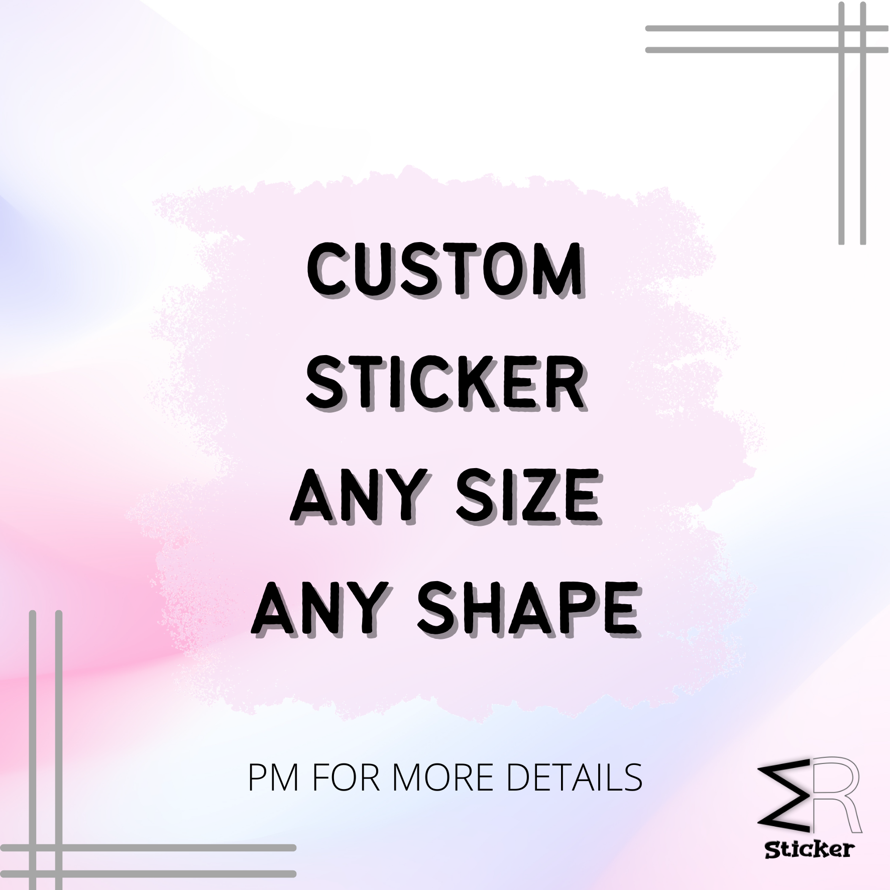 Custom sticker label printing *Any size available* | Lazada