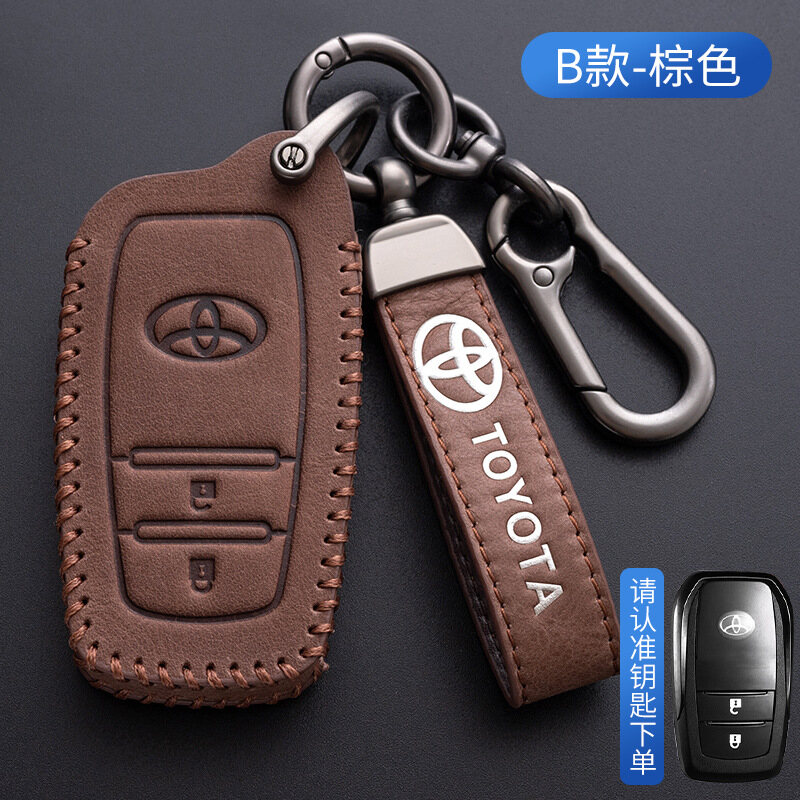 Leather Smart Car Key Case Cover Remote Fob Holder Shell Keychain ...