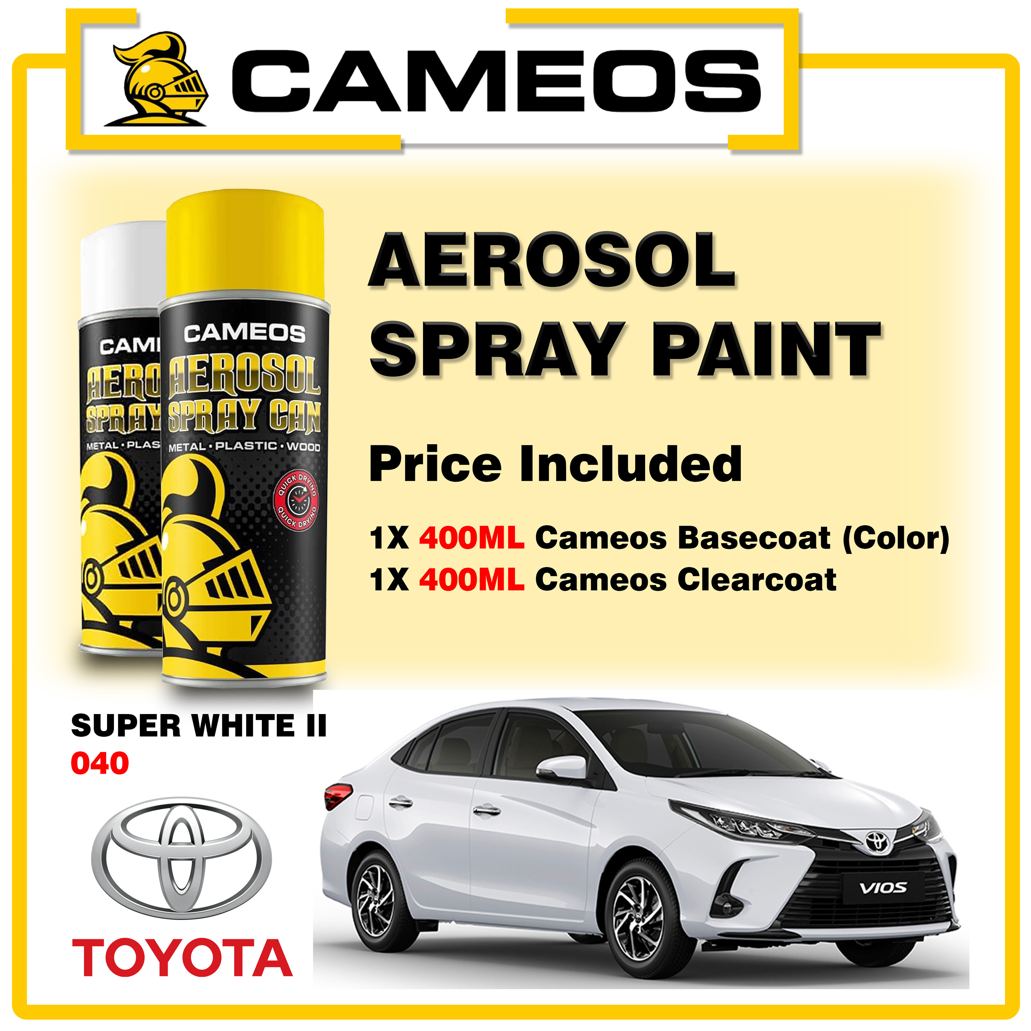 TOYOTA VIOS - Car Spray Paint - Aerosol Paint - Spray Paint Repair Kit ...