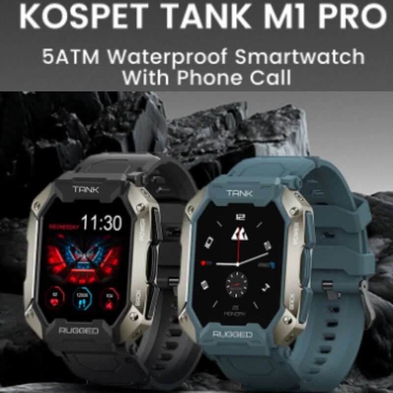 Jnan KOSPET TANK M1 PRO Smart WatchRugged Outdoor Sport Fitness Tracker ...