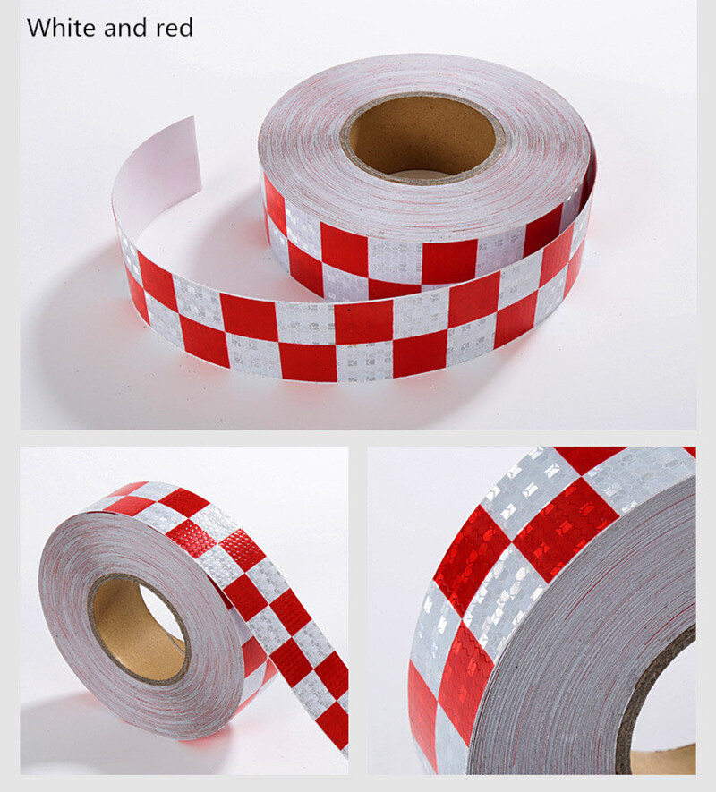 3m High Intensity Chequer Chequered Safety DIY Reflective Tape Vinyl ...