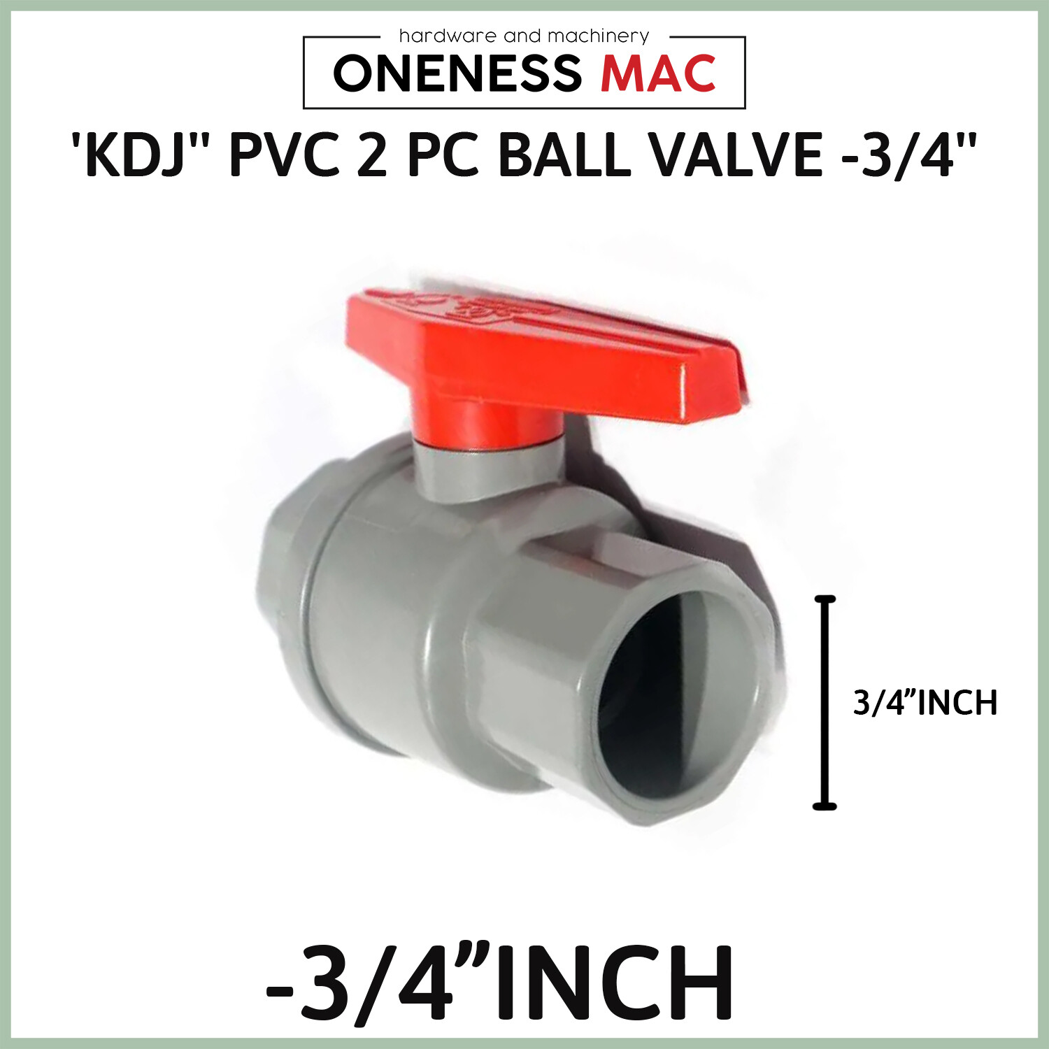 'KDJ'' PVC 2 PC BALL VALVE -3/4'' | Lazada