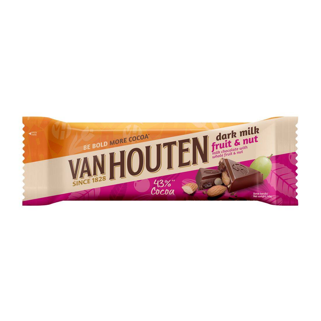 [FSC] Van Houten Milk Chocolate Bar 40gm | Lazada