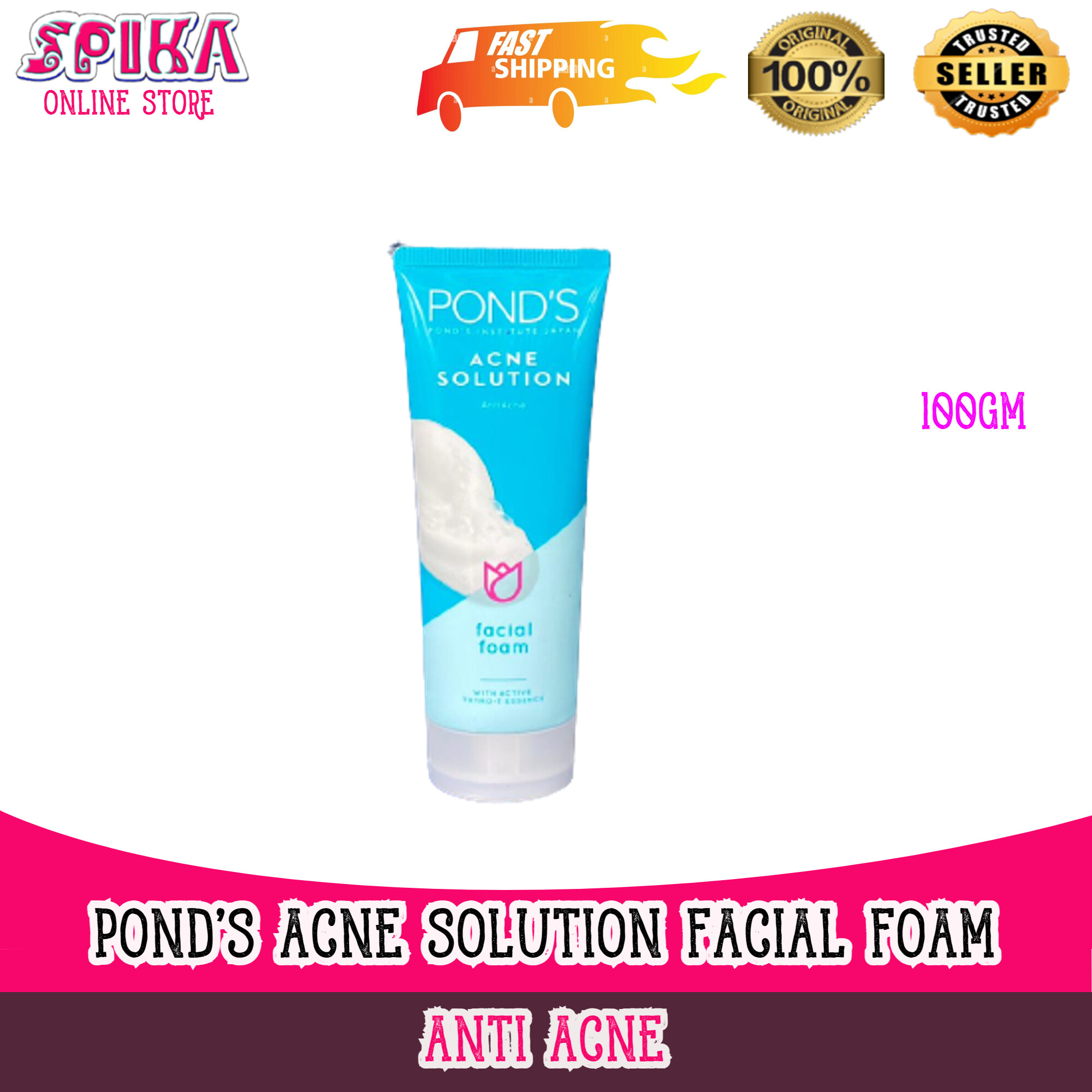 PONDS ACNE SOLUTION FACIAL FOAM 100G | Lazada
