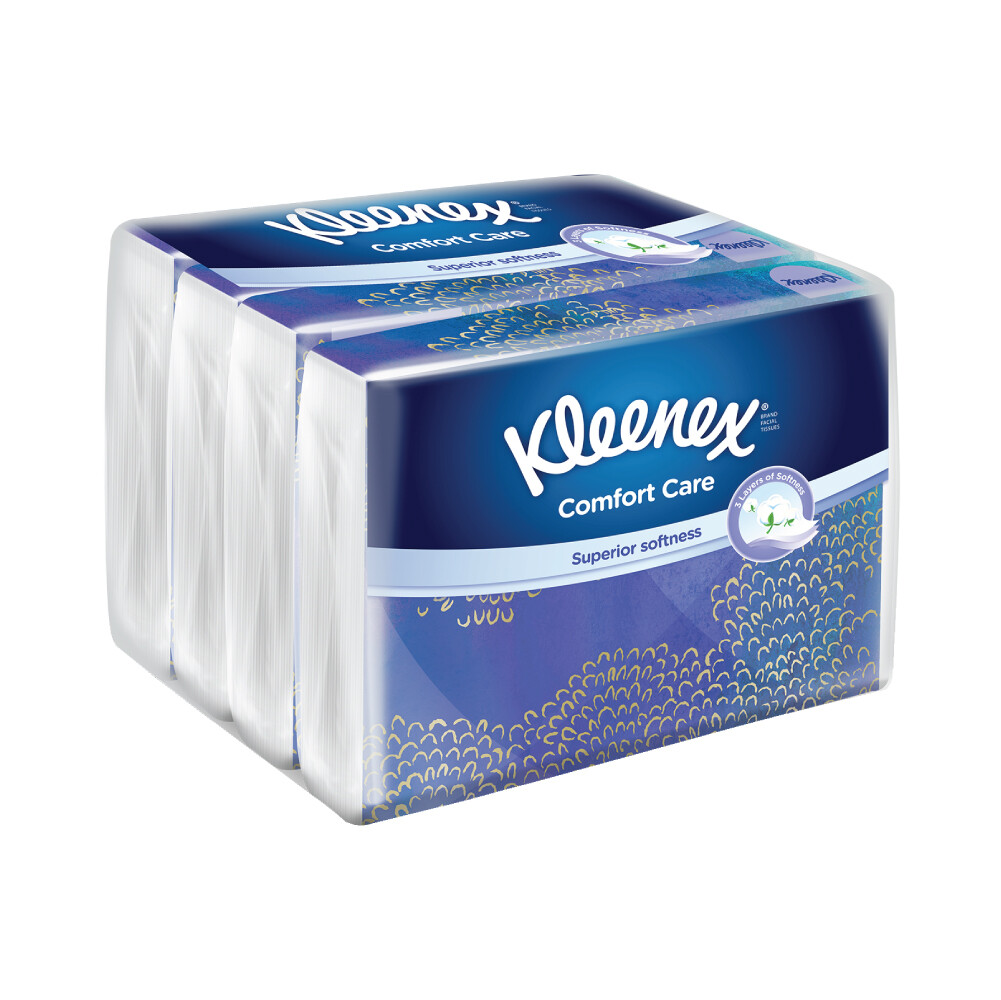 KLEENEX Natural Face Tissues Soft Pack 4 x 50's | Lazada