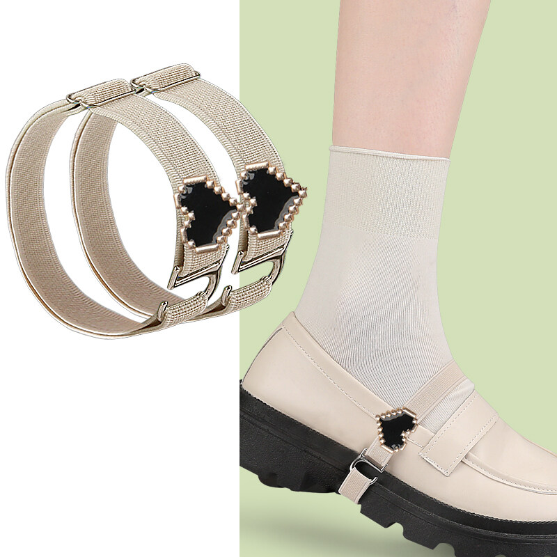 Elastic Clasp Adjustable Length Loafers Anti Loose Shoe Band Sweet ...