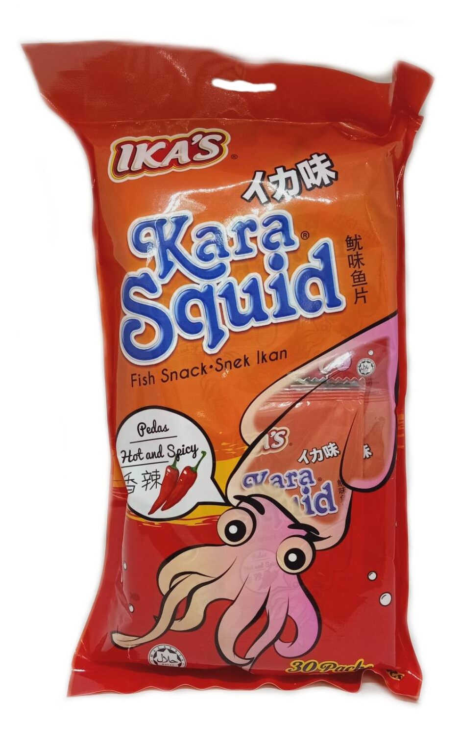 Ika's Kara Squid 30'sx5G HONEY/HOT & SPICY Fish Snack Snek Ikan Makanan ...
